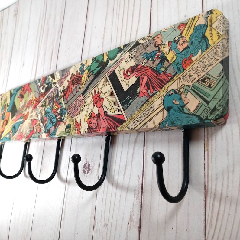 Custom Superhero Wall Coat and Hat Rack - Choose Your Character - Wall ...