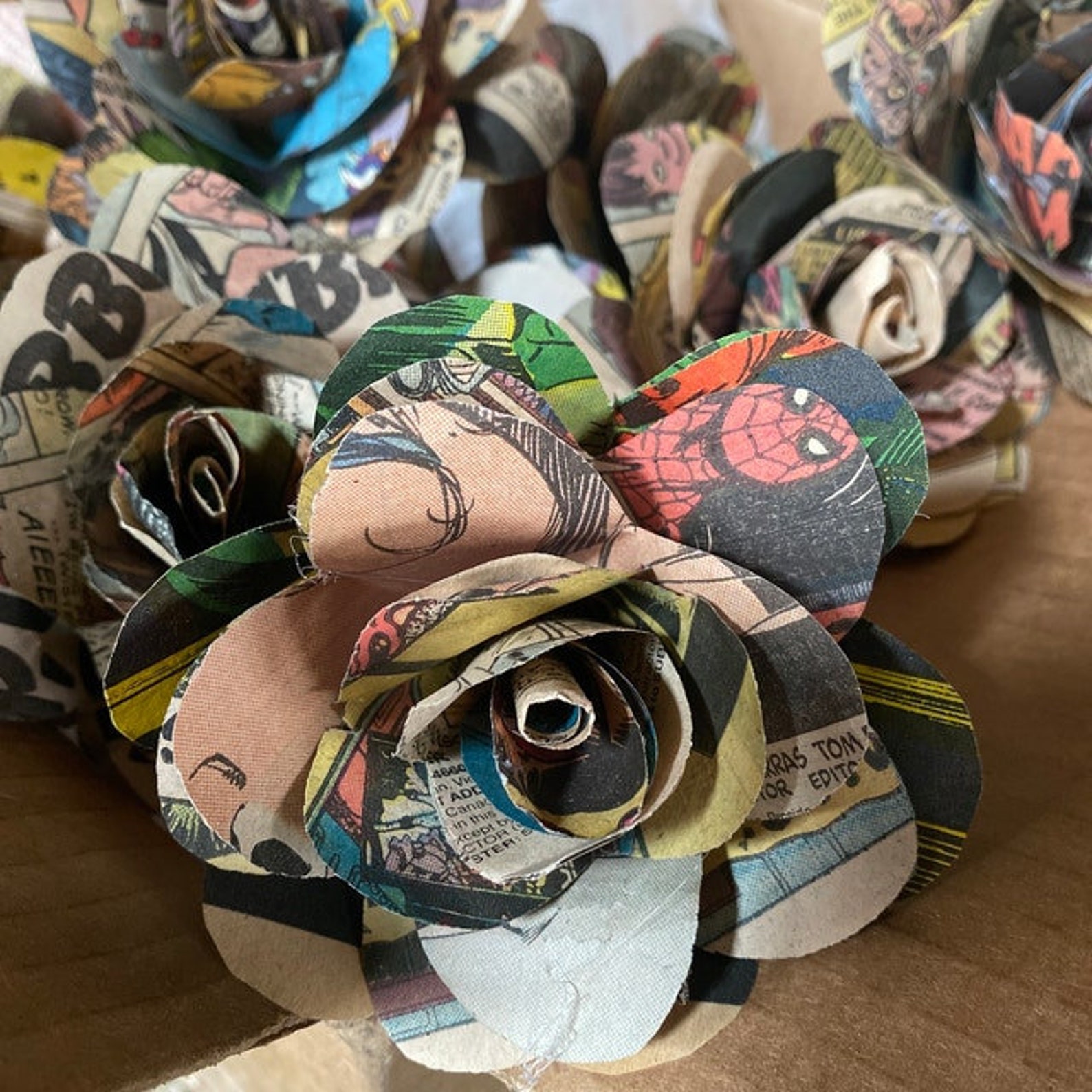 Comic Book Roses - Etsy