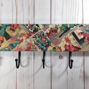 Custom Superhero Wall Coat and Hat Rack - Choose Your Character - Wall ...