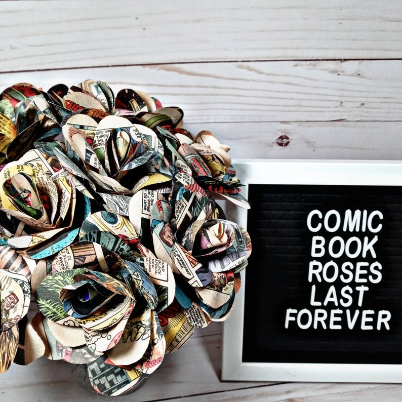 12 Comic Book Roses Choose Your Character Superhero - Etsy