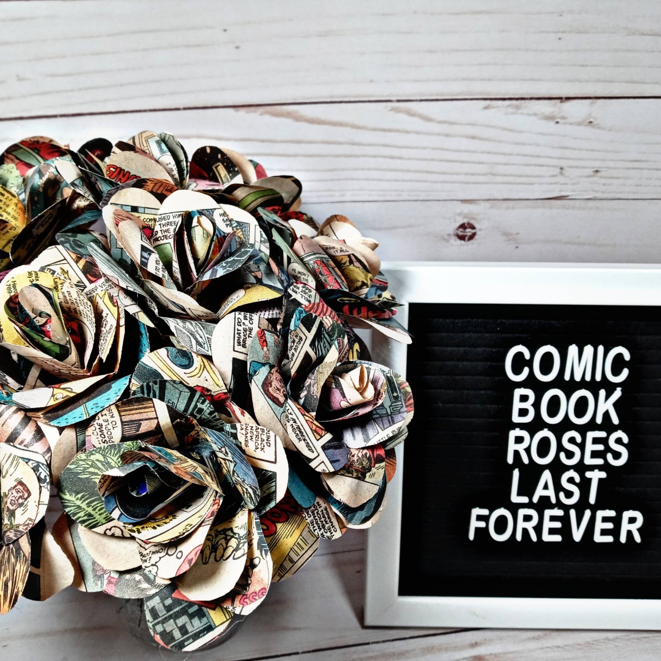 12 Comic Book Roses Choose Your Character Superhero - Etsy