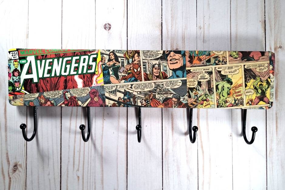 Marvel Avengers Wall Coat and Hat Rack - Marvel Avengers Room Decor ...