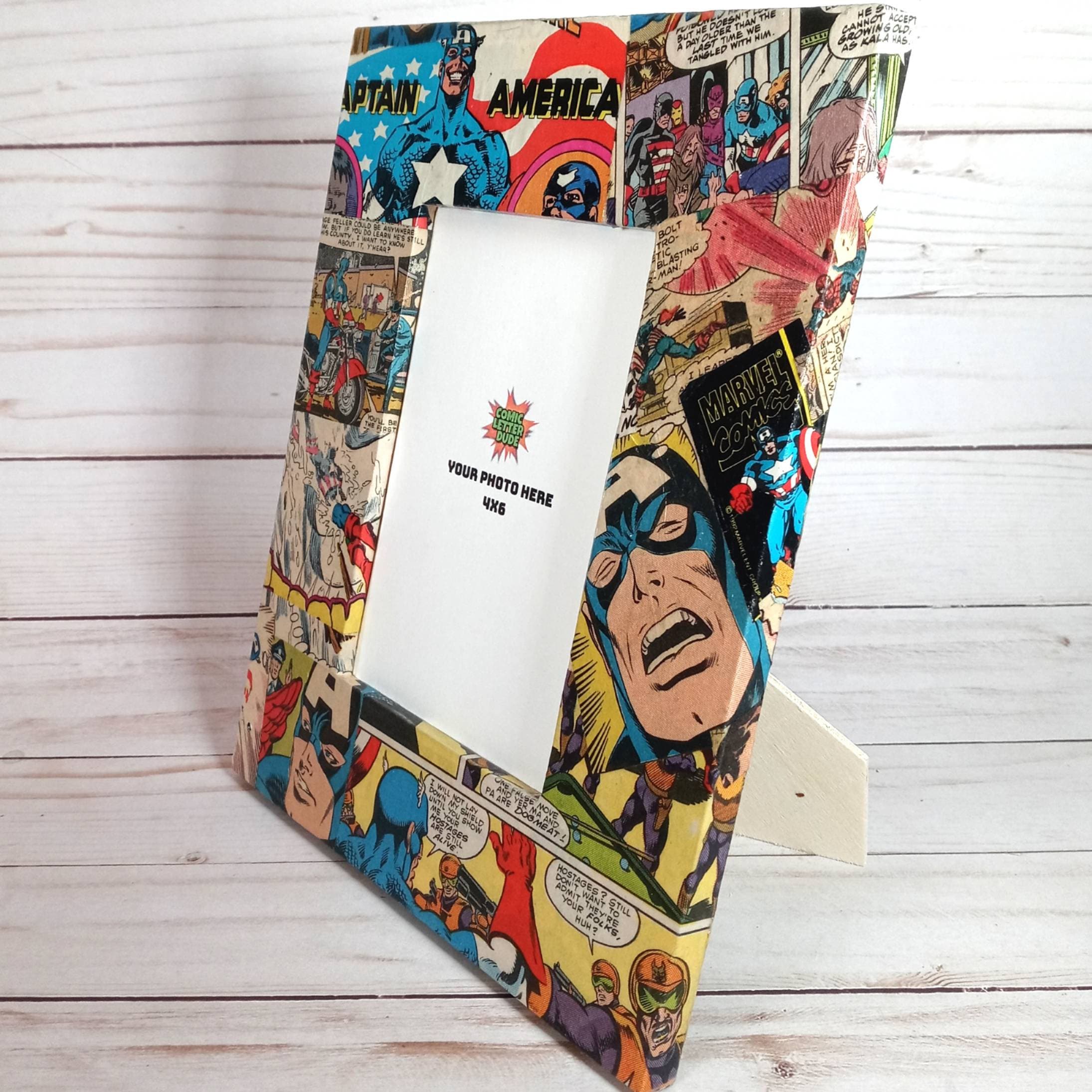 Custom Superhero Picture Frame Choose Your Character Wood - Etsy