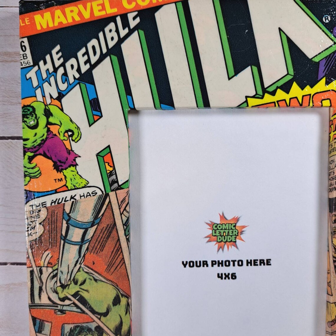 Hulk Picture Frame Comic Book Decoupage Wood Frame Marvel - Etsy