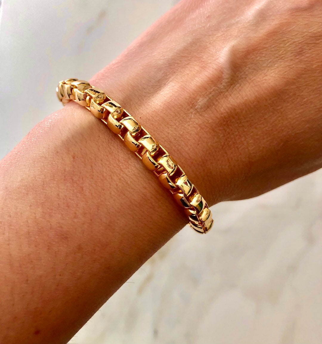 Chain Bracelet, Box Chain Bracelet, Charm Bracelet, Gift Ideas - Etsy