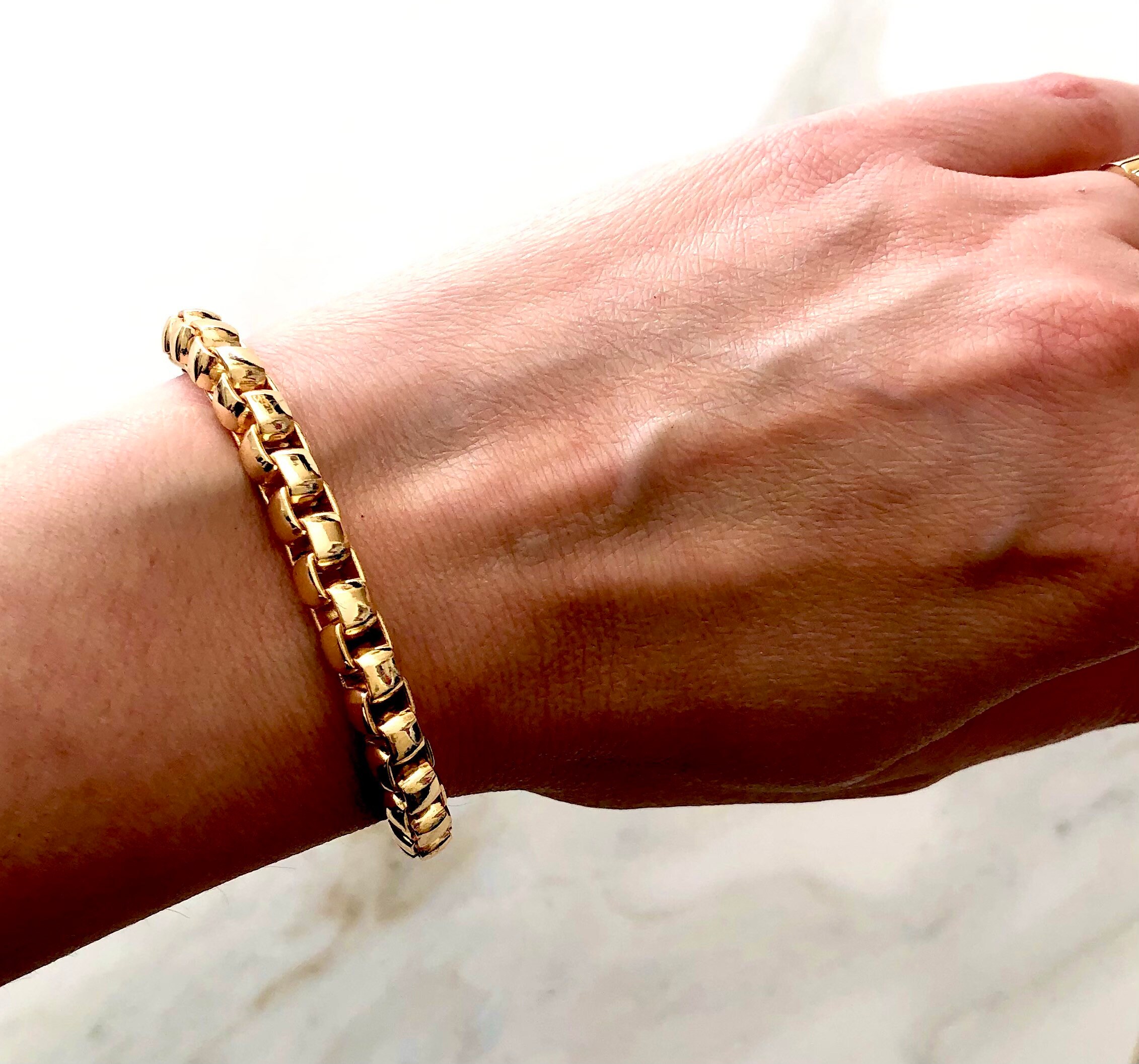 Chain Bracelet, Box Chain Bracelet, Charm Bracelet, Gift Ideas - Etsy