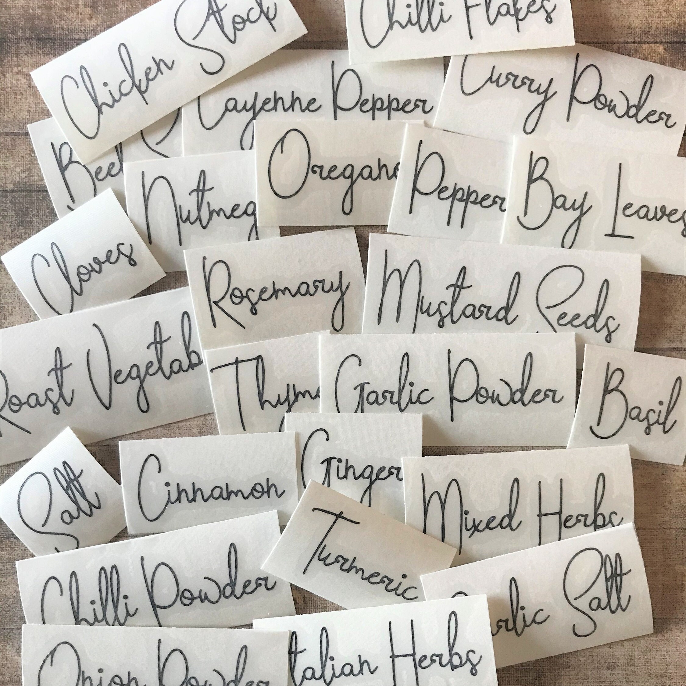 DIY Small Jar Labels Spice Jar Decals Personalised Pantry - Etsy Australia