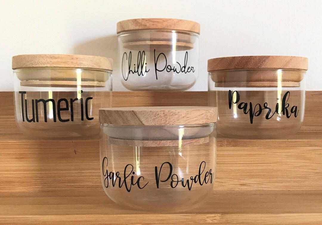 DIY Small Jar Labels, Spice Jar Decals, Personalised Pantry Stickers ...