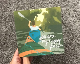 Kayak Greeting Card - Etsy