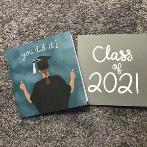 You Did It / Graduation Cap and Gown Greeting Card - Etsy