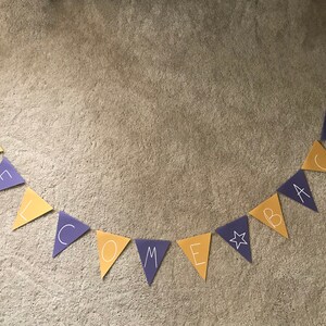Welcome Back Custom Color Banner Garland - Etsy