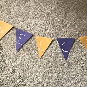 Welcome Back Custom Color Banner Garland - Etsy