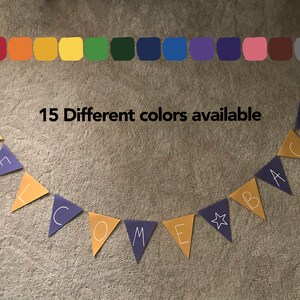 Welcome Back Custom Color Banner Garland - Etsy