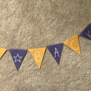 Welcome Back Custom Color Banner Garland - Etsy
