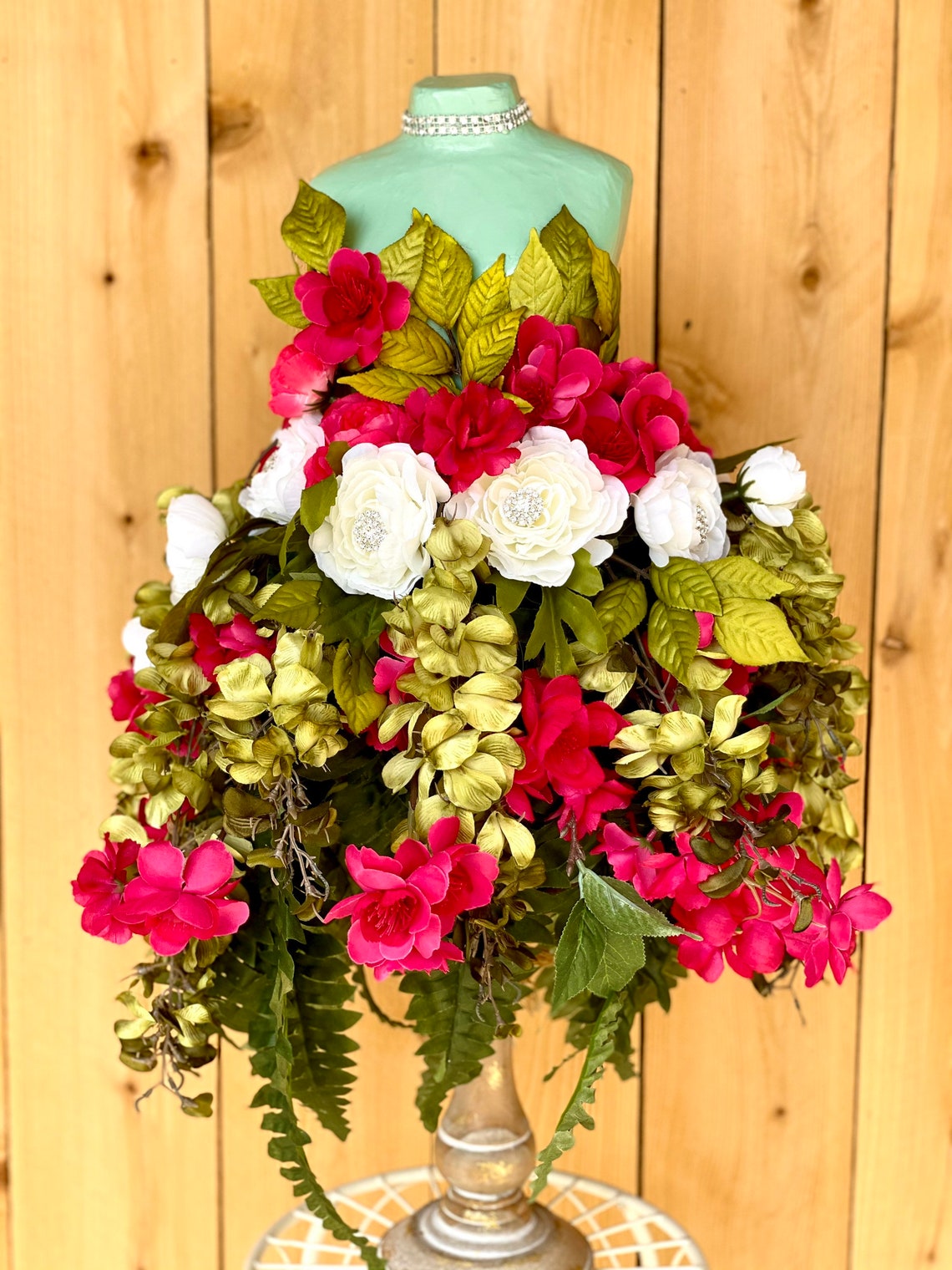 Floral decorations mannequin body decoration-centerpiece with | Etsy