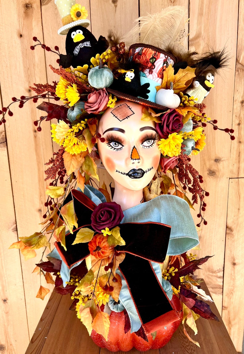 Scarecrow Decorations, Mannequin Head, Head Centerpiece, Fall Home ...
