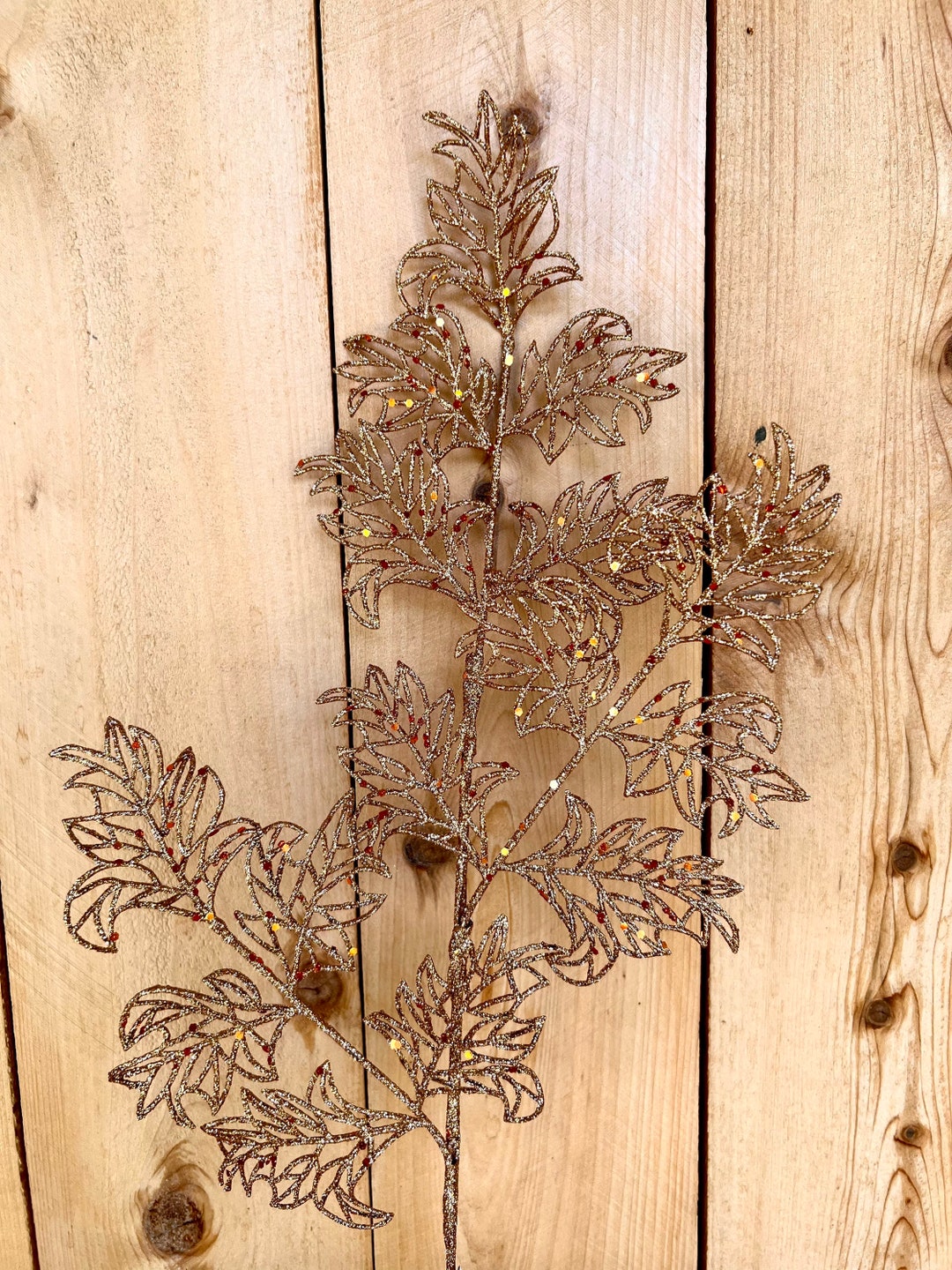 Gold Glitter Spray, Glitter Leaf Spray, Glitter Spray, Wreath Supplies ...