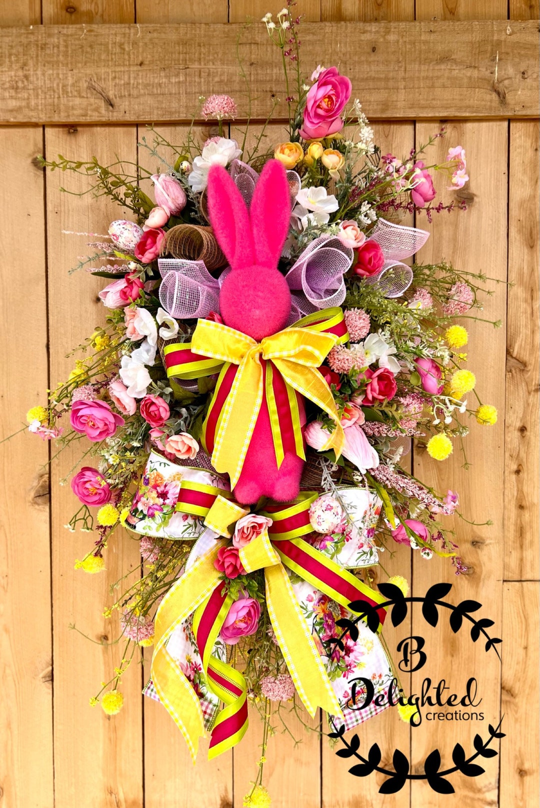 Easter Swag, Spring Decoration, Easter Bunny Wreath , Wreath With Bunny ...