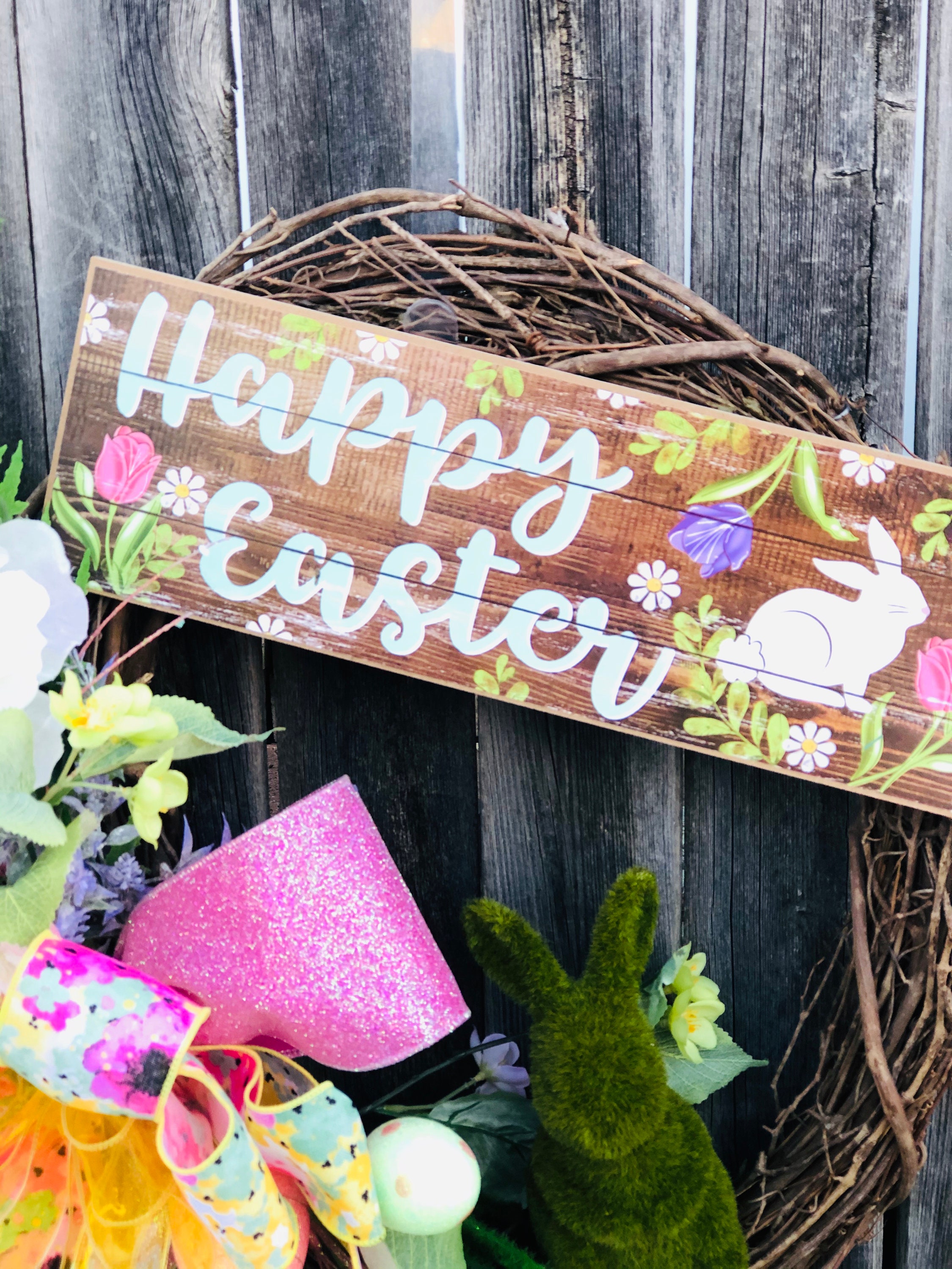 Easter wreath spring wreath spring door decoration wreath | Etsy