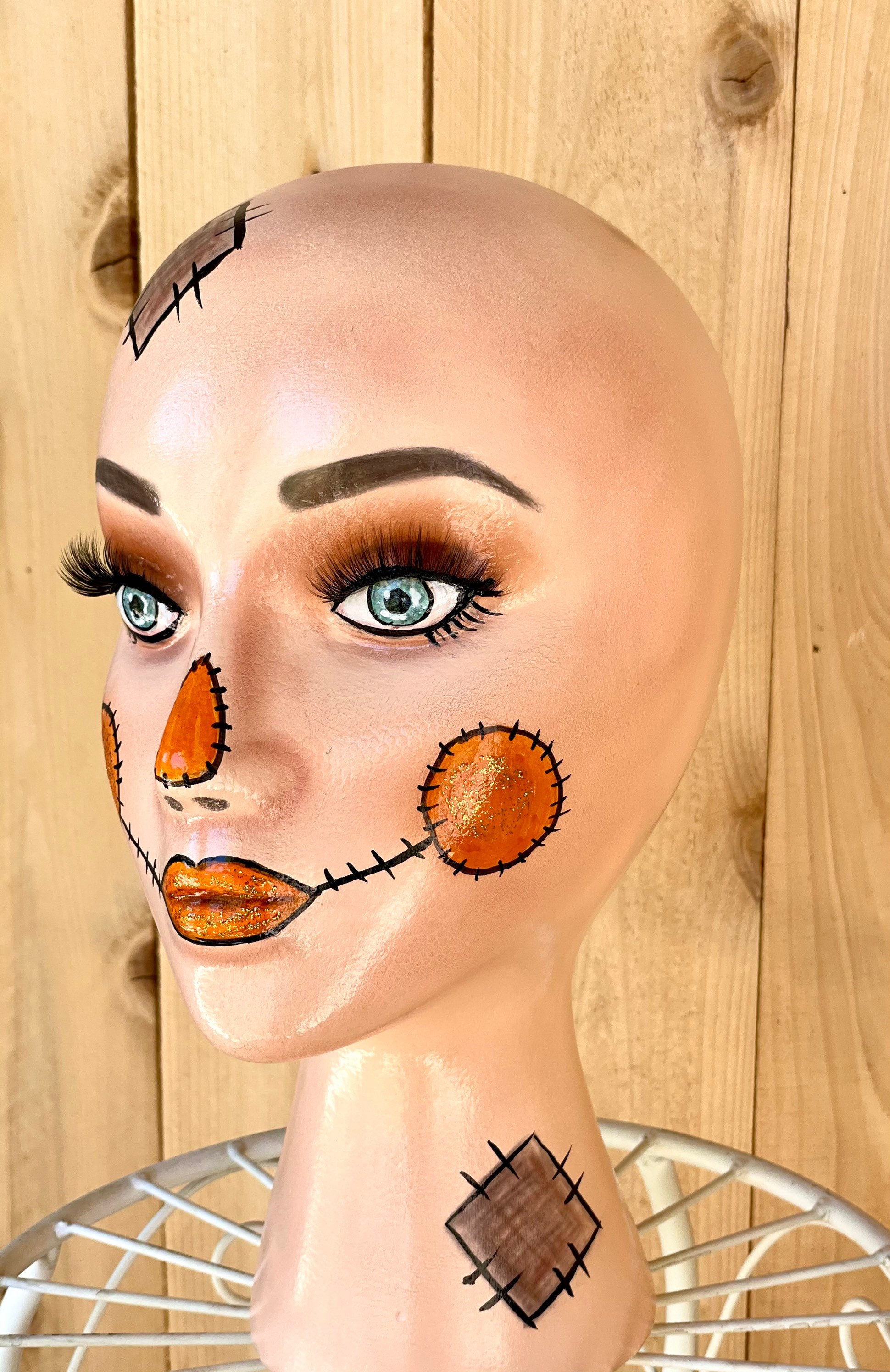 Scarecrow Mannequin Head Painted Styrofoam Head Floral Decor - Etsy