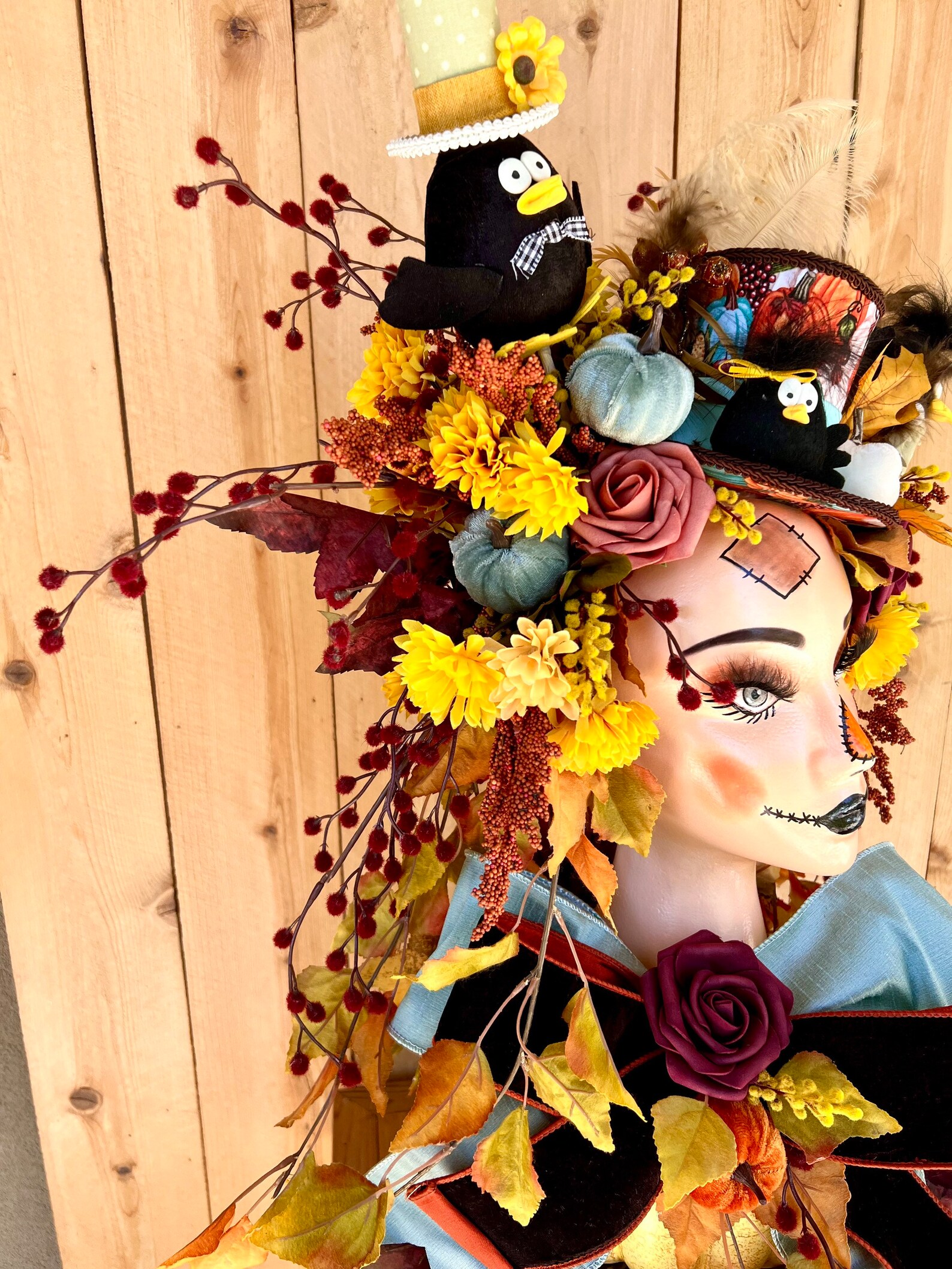 Scarecrow Decorations, Mannequin Head, Head Centerpiece, Fall Home ...