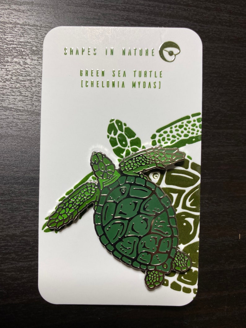 Green Sea Turtle Enamel Pin - Etsy