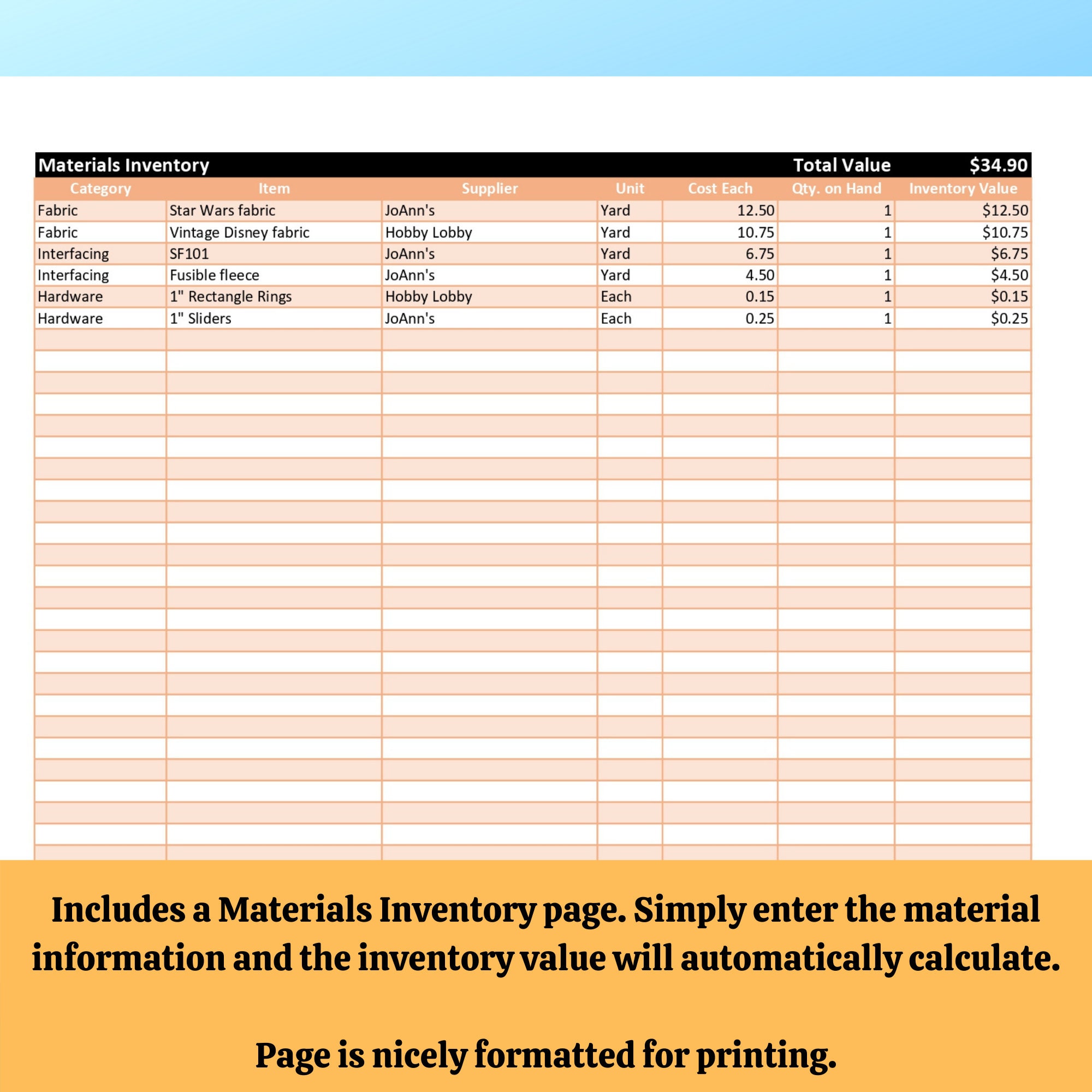 Handmade Item Pricing Worksheet, Pricing Calculator, Excel Template ...