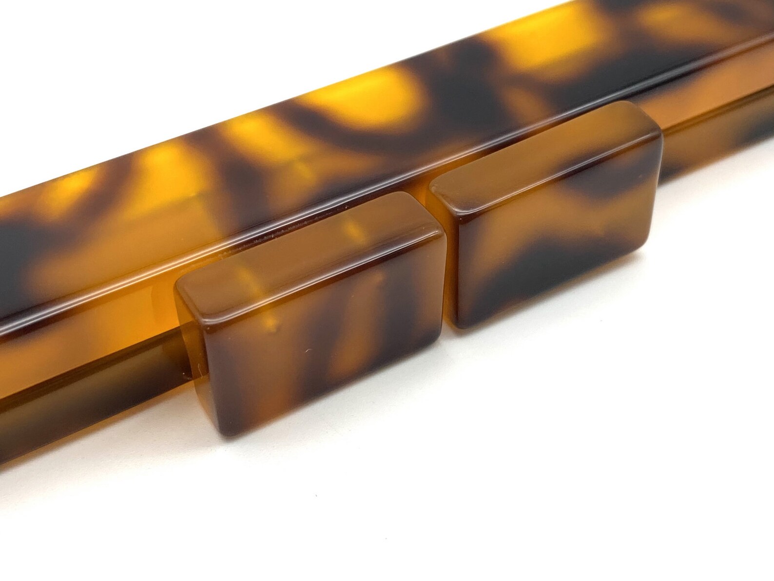 11 Inch 28cm Rectangle Screw in Acrylic Resin Bag Purse Frame Tortoise ...