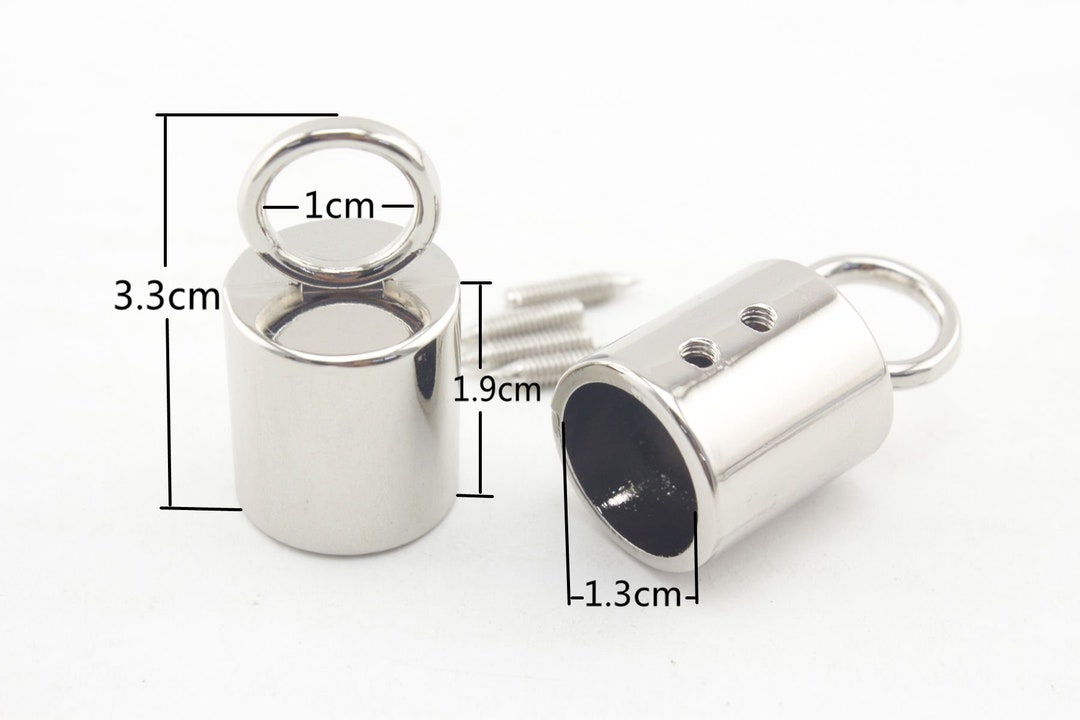 8pcs of 13mm Heavy Duty TASSEL Keychain Rope Cord End Caps Stop for Bag ...