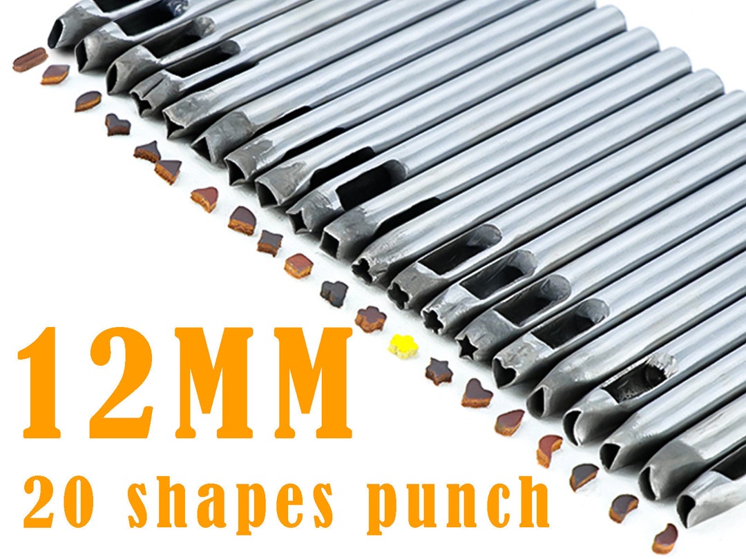 12mm 20 Shapes Leather Shape Punch Cutter Hole Punch ( Heart Star ...