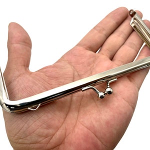 5 1/2 Inch 14cm Rectangle Bag Purse Frame Clasp Hardware With Chain ...