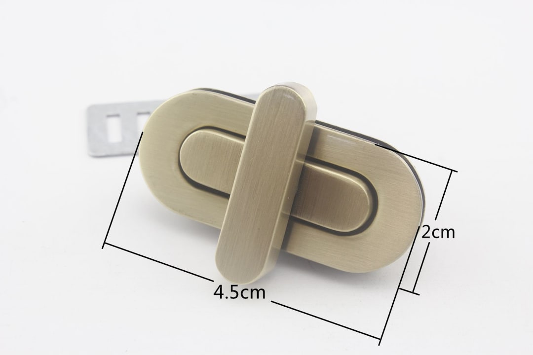 20mm X 45 Mm Oval Twist Turn Lock for Purse Bag Wallet Clutch Making ...