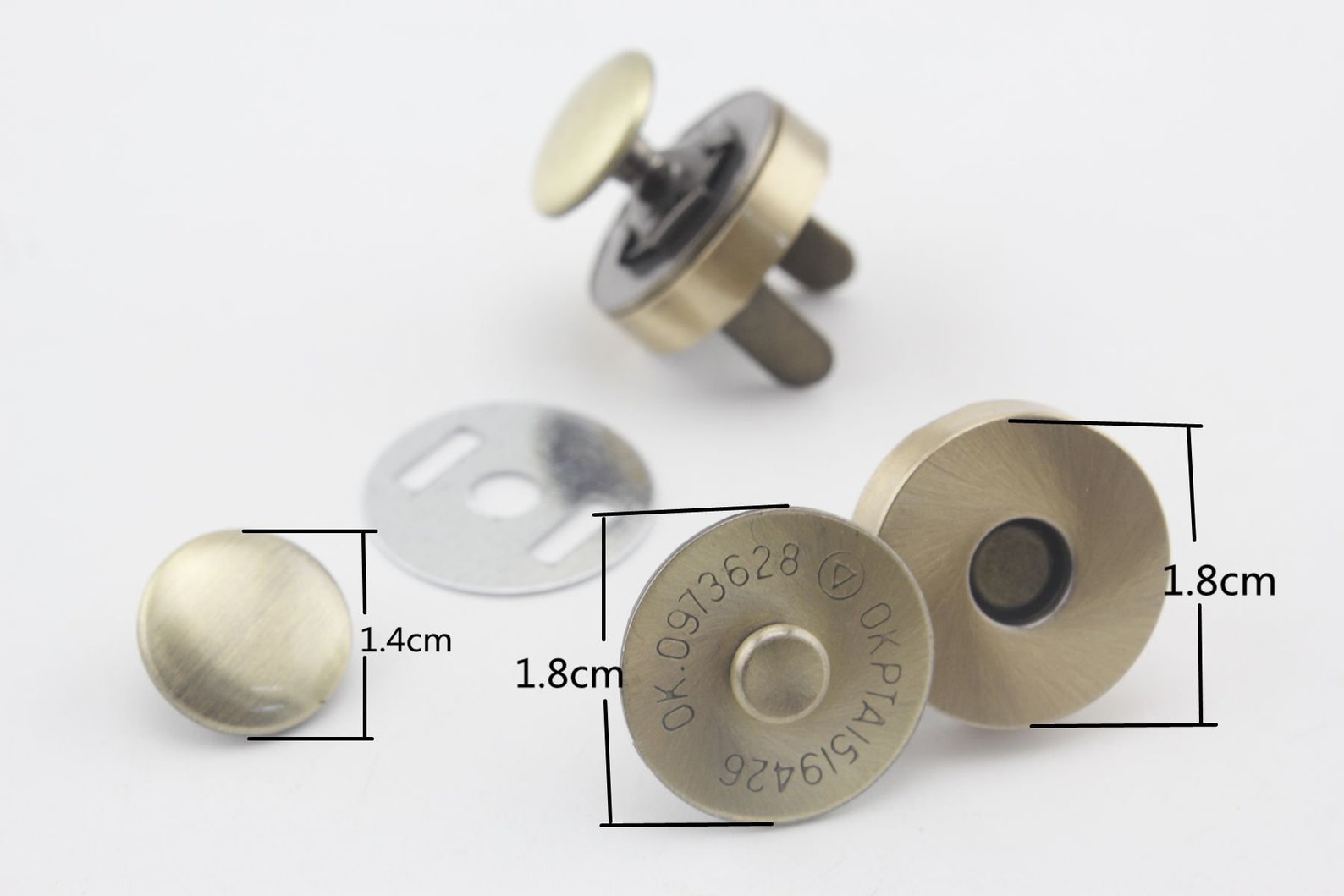 20 Sets of 18mm Rivet Magnetic Snap Leather Closures Magnetic | Etsy