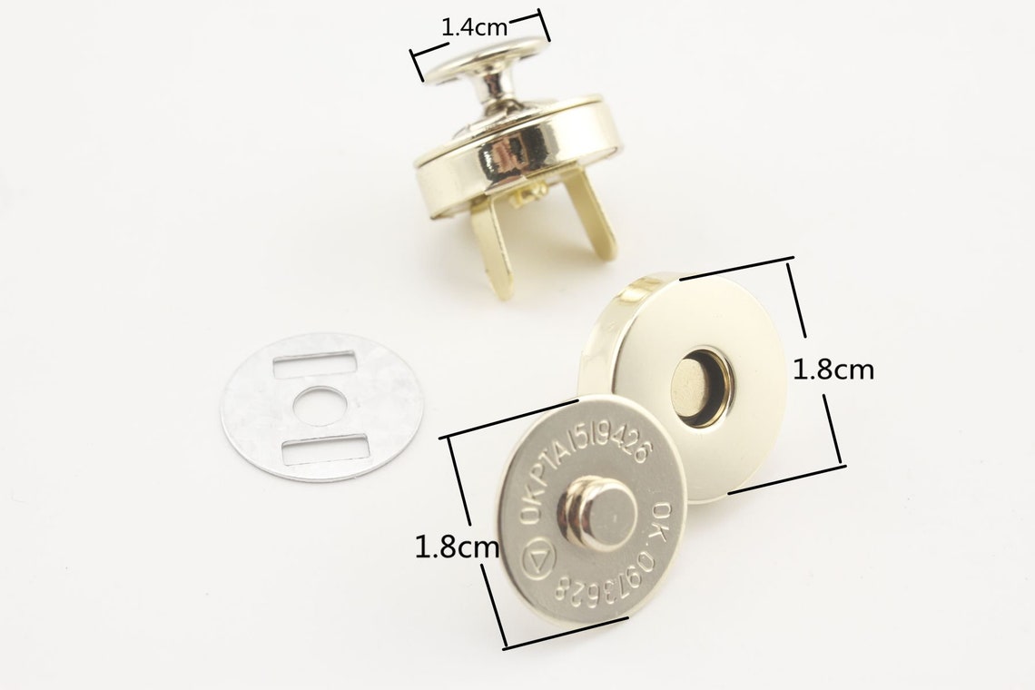 20 Sets of 18mm Rivet Magnetic Snap Leather Closures Magnetic | Etsy