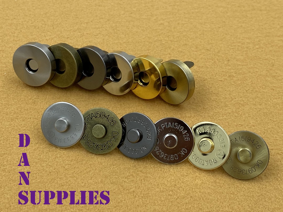 20 Sets of 18mm Magnetic Snap Leather Closures Magnetic Snaps Clasps ...