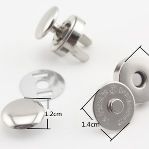 20 Sets of 14mm Rivet Magnetic Snap Leather Closures Magnetic Snaps ...
