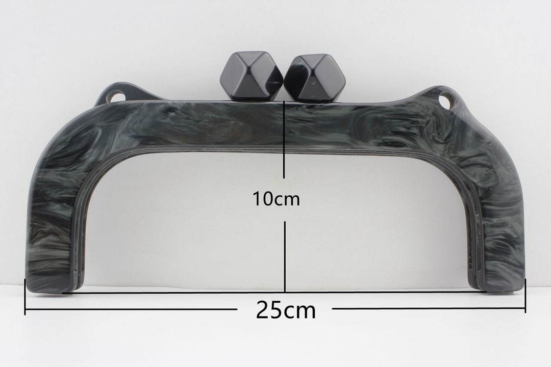 9 3/4 Inch 25cm Acrylic Resin Bag Purse Frame Cloud Black - Etsy