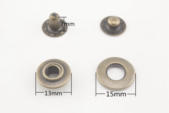 30 sets 13mm solid brass open ring snap fasteners Anti brass | Etsy