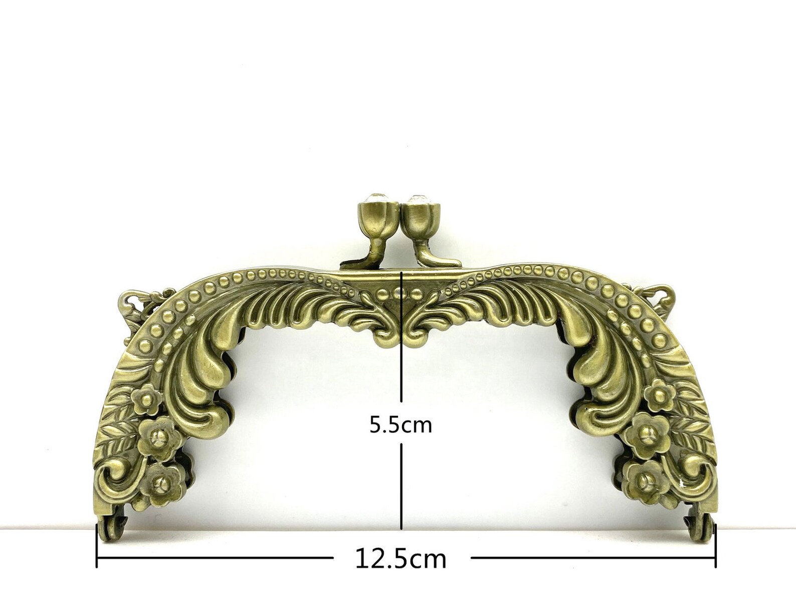 5 Inch 12.5cm Vintage Fancy Zinc Alloy Emboss Screw on Coin Bag Clutch ...