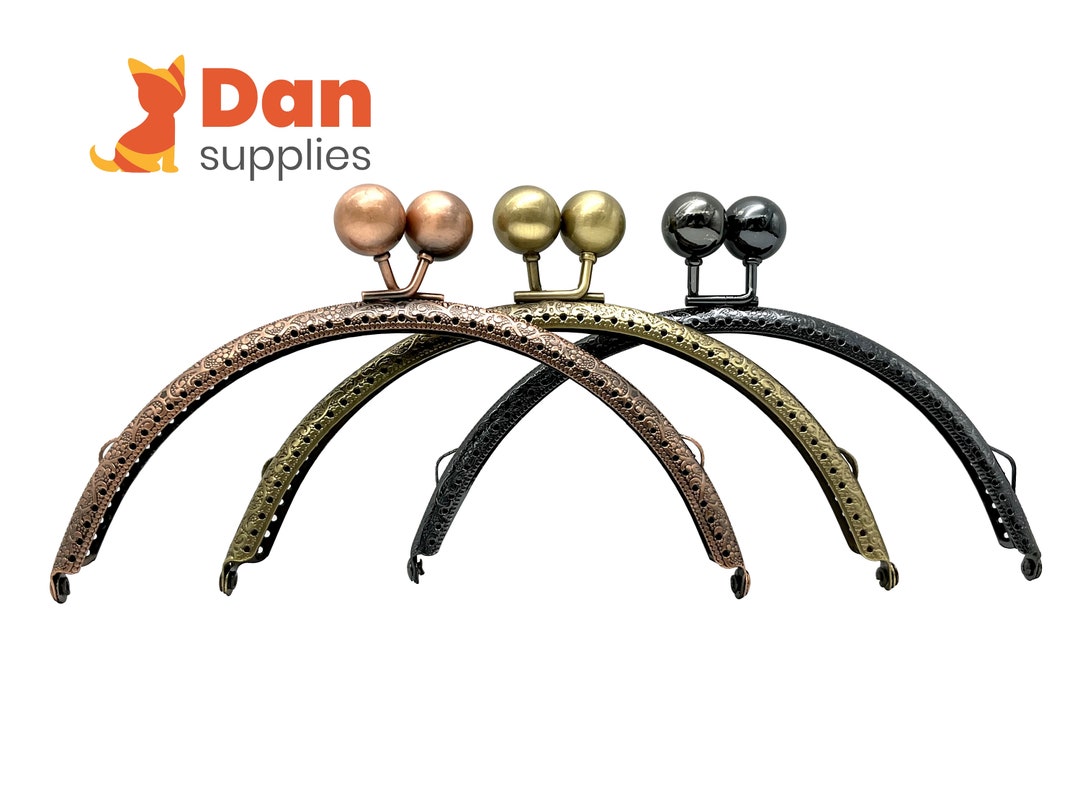 6 Inch 15.5cm Half Round Big Bobbles Sew on Coin Bag Purse Pouch Frame ...