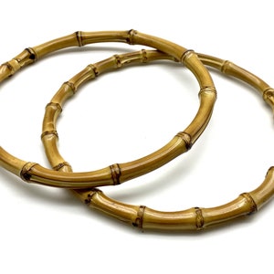 Pair of 8 Inch 20.5cm Circle Bamboo Bag Purse Handles Natural - Etsy