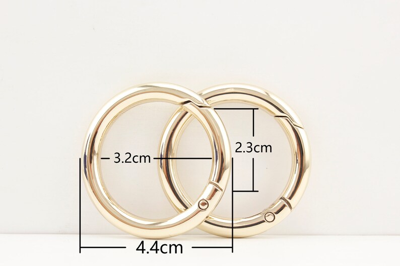 A Pair of 1.25 Inch 32mm Spring Open O Ring Push Gate Ring for Purse ...
