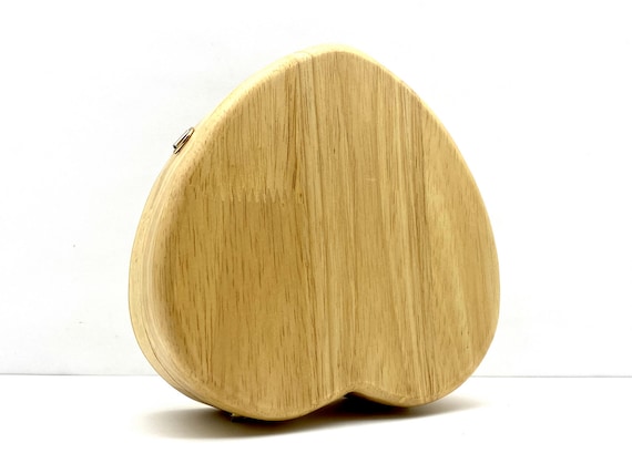 6 Inch 15cm Heart Shape Wood Case Box Clutch Bag Purse Frame - Etsy