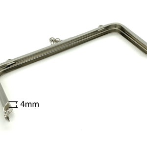 5 1/2 Inch 14cm Rectangle Bag Purse Frame Clasp Hardware With Chain ...
