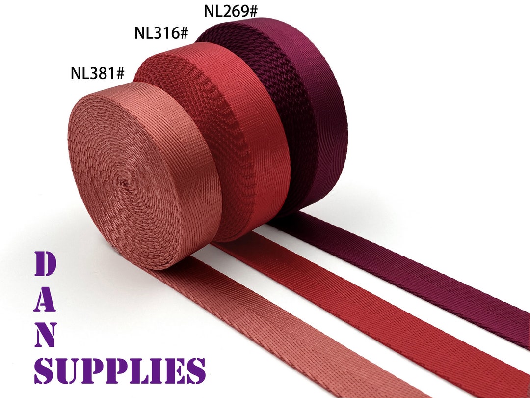 5 Yards of 3/4 Inch 19mm Red Heavy Weight Nylon Webbing Ribbon for Belt ...