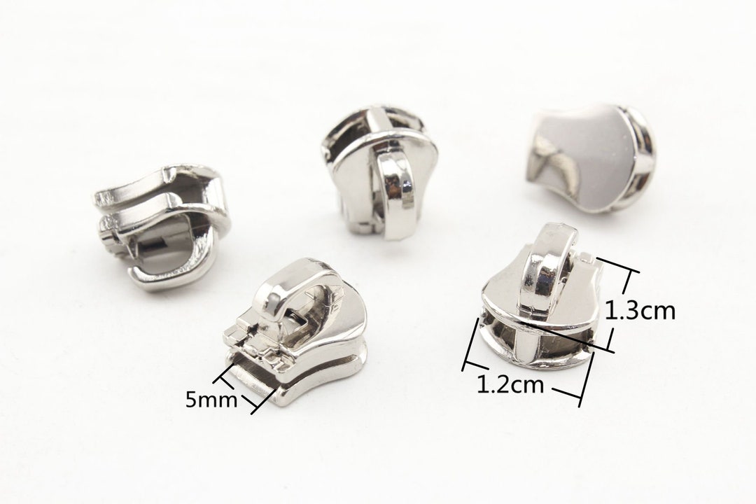 25pcs of Size 5# 5mm Zinc Alloy Zipper Slider Replacement Repair Nickel ...