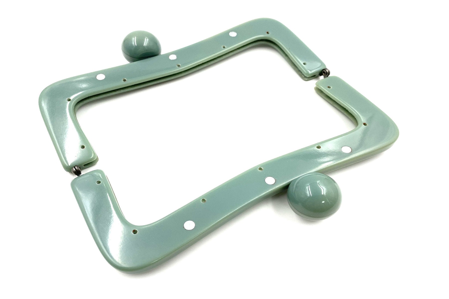 8 inch Acrylic resin bag purse frame Mint White blueish gray | Etsy