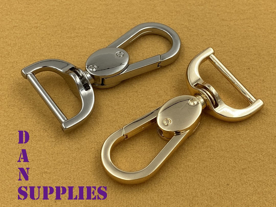 4pcs 1" Push Gate Swivel Snap Hooks: Nickel & Gold Handbag Clasps - Etsy