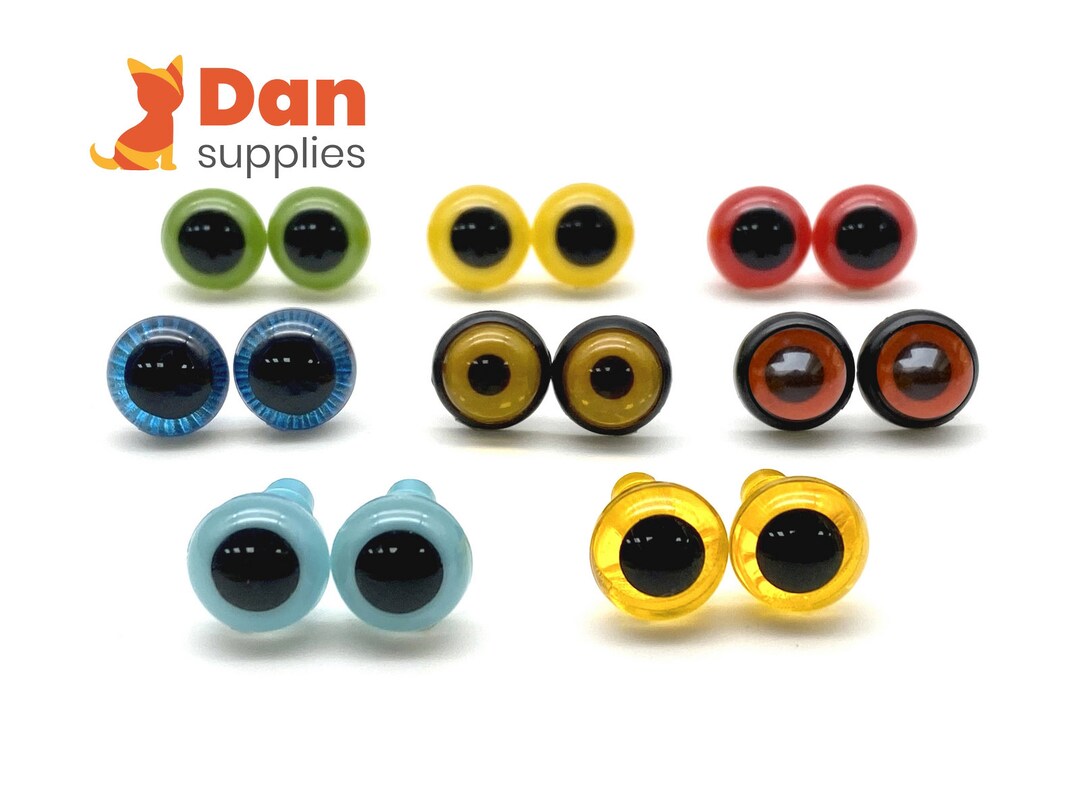 12mm Colorful Safety Eyes, Amigurumi Puppet Doll Animal Doll Teddy Bear ...