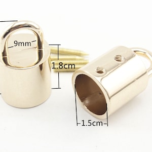 8pcs of 15mm Heavy Duty TASSEL Keychain Rope Cord End Caps Stop for Bag ...